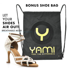 Elegant Ariel Latin Dance Shoes with Gems & Pearls - Perfect for Performances & Social Dancing ...